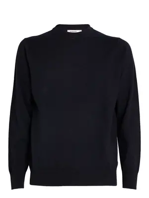 Sandro Cashmere Crew Neck Sweater - Blue