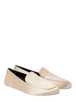 Khaite Monroe Satin Loafers - Beige