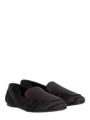 Khaite Monroe Satin Loafers - Black