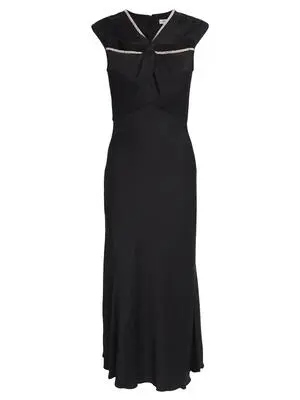 Sandro Crystal-embellished Midi Dress - Black