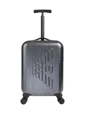 Emporio Armani Logo Trolley Suitcase - Grey