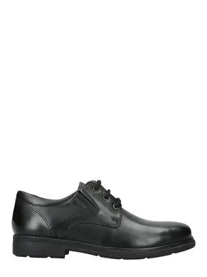 Geox Leather Federico Lace Up Shoes - Black