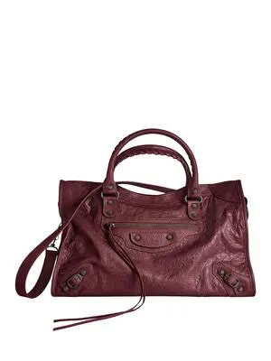 Balenciaga Medium Leather Le City Top-handle Bag - Red