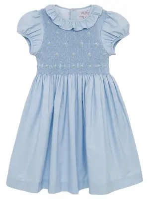 Trotters Cotton Willow Rose Dress - Blue