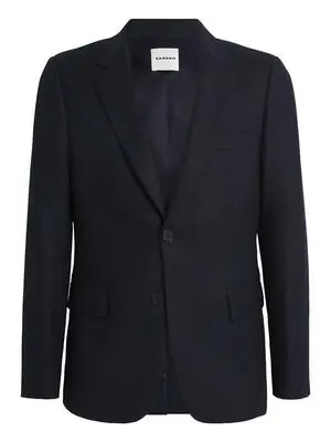 Sandro Virgin Wool Blazer Blue