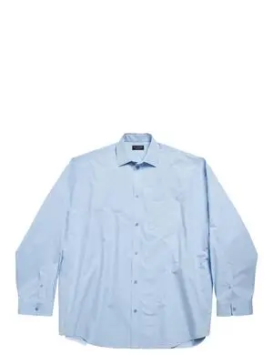 Balenciaga Cotton Oversized Shirt - Navy