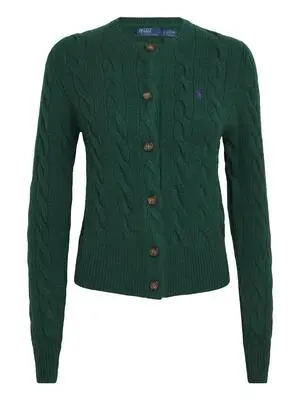 Polo Ralph Lauren Polo Ralph Lauren Wool-Cashmere Cable Knit Cardigan Green