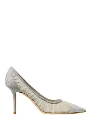 JIMMY CHOO Love 85 Glitter Mesh Pumps - Black