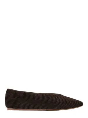 Le Monde Beryl Regency Corduroy Ballet Flats - Brown