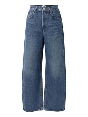 AGOLDE Low Curve Mid-rise Wide-leg Jeans - Blue