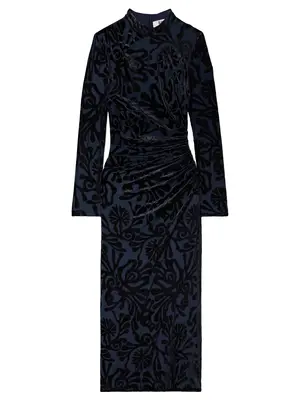 Sea Alia Devoré-velvet Midi Dress - Blue