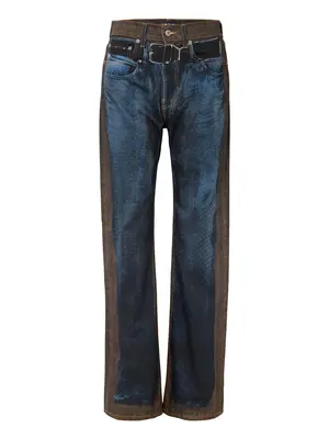 Y/project Printed High-rise Jeans - Blue