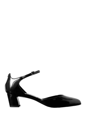 JIMMY CHOO Pixie 45 Patent-leather Mary Jane Pumps - Black