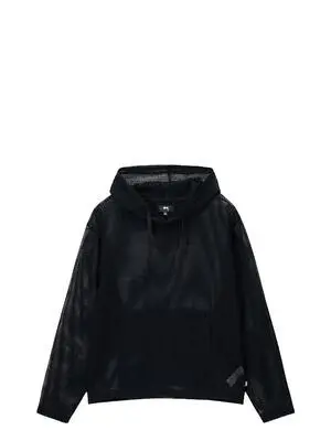 StÜssy Cotton Mesh Hooded Top - Black