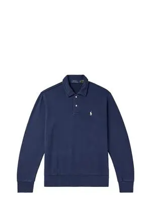 Polo Ralph Lauren Logo-embroidered Cotton-jersey Sweatshirt - Blue