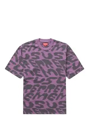 Supreme Stacked Intarsia Short Sleeve Top - Purple