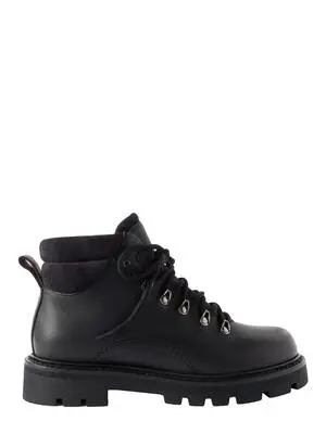 Loro Piana Beinn Walk Shearling-lined Leather Boots - Black