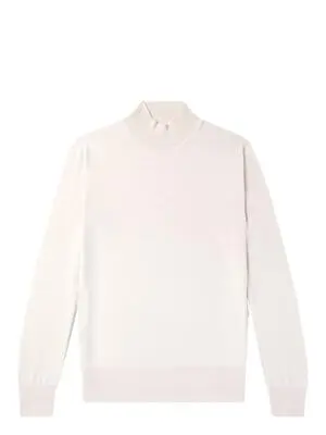 Mr P. Merino Wool Mock-neck Sweater - Neutrals