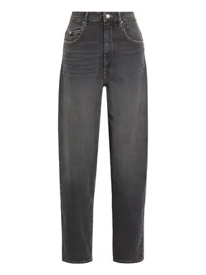 MARANT ETOILE Corsy High-rise Tapered Jeans - Dark Gray