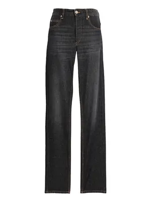 MARANT ETOILE Biliana High-rise Slim-leg Jeans - Charcoal