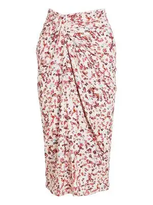 MARANT ETOILE Jeldia Printed Midi Skirt - Fuchsia