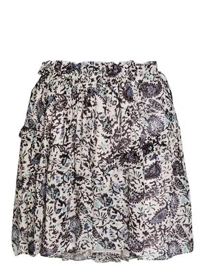 MARANT ETOILE Itelo Printed Mini Skirt - Ecru