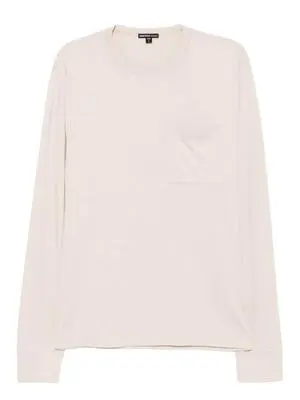 JAMES PERSE Long Sleeve Pocket T-shirt - Neutrals