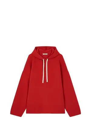 STUDIO TOMBOY Knitted Drawstring Hoodie - Red