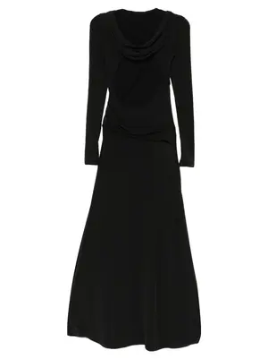 HYEIN SEO Hooded Maxi Dress - Black