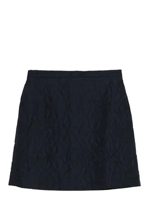 Maison Kitsuné Quilted Mini Skirt - Blue