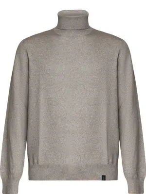 FAY Turtleneck Virgin Wool Jumper - Grey