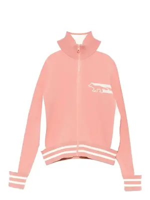 Maison Kitsuné Flash Fox Zipped Cardigan - Pink