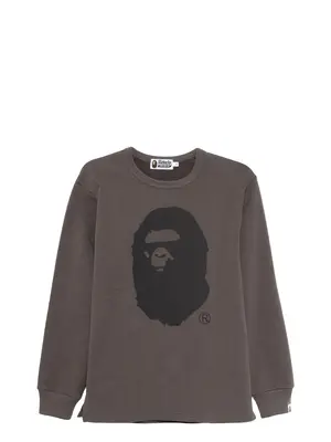 A BATHING APE® Ape Head Cotton-blend Sweatshirt - Grey