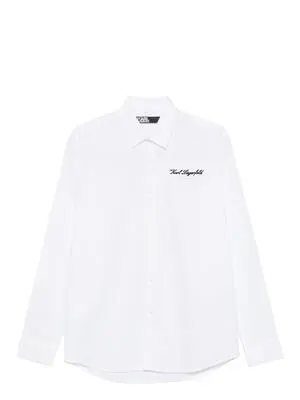 Karl Lagerfeld Logo-raised Shirt - White