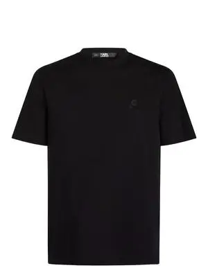 Karl Lagerfeld Kameo Logo-embroidered T-shirt - Black