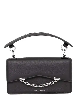 Karl Lagerfeld K/seven Grainy Leather Cross Body Bag - Black