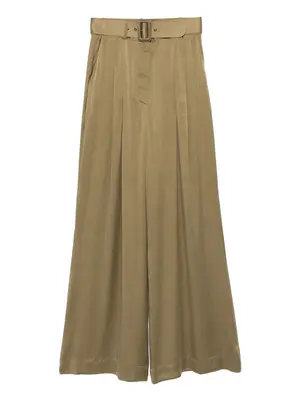Zimmermann Silk Wide-leg Trousers - Green