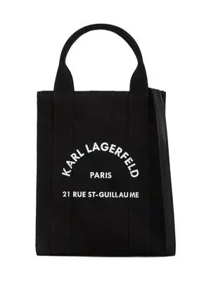 Karl Lagerfeld Small Rue St-guillaume Square Tote Bag - Black