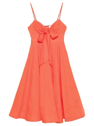 Zimmermann Crush Midi Dress - Orange