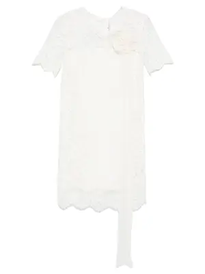 Ermanno Scervino Floral-lace Mini Dress - White
