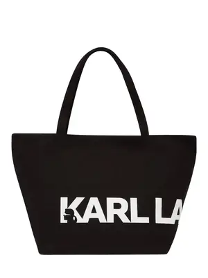 Karl Lagerfeld K/essential Oversized-logo Tote Bag - Black