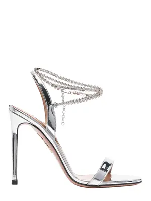 AQUAZZURA 115mm Crystal-embellished Sandals - Silver