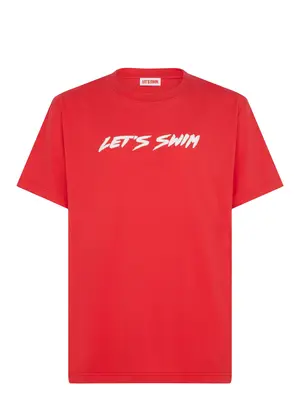 LET'S SWIM Logo-print T-shirt - Red