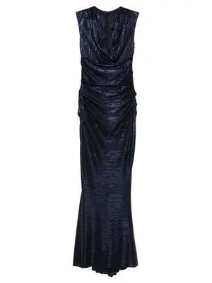 Talbot Runhof Pleated Gown - Blue