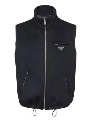 Prada Cashmere Triangle Gilet - Blue