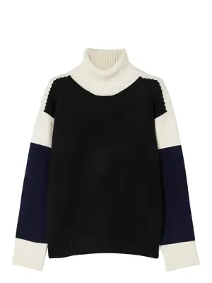 Aztech Mountain Bayer Color-block Wool-blend Sweater - Black