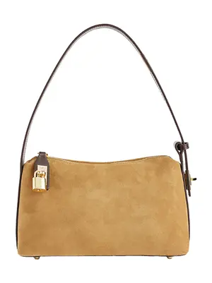 VERAFIED Suede Hobo Shoulder Bag - Gold