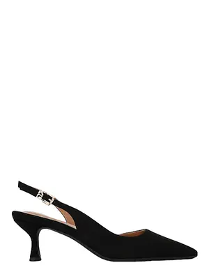 Kurt Geiger Aria Low 2 Slingback Suede Courts - Black