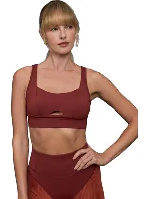 MICHI Verve Longline Bra - Terracotta