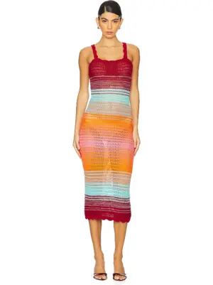 PQ SWIM Reese Dress In Orange,red - Multi